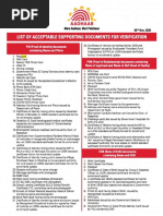 POI Document Requirements for Aadhaar | PDF | Identity Document | Document