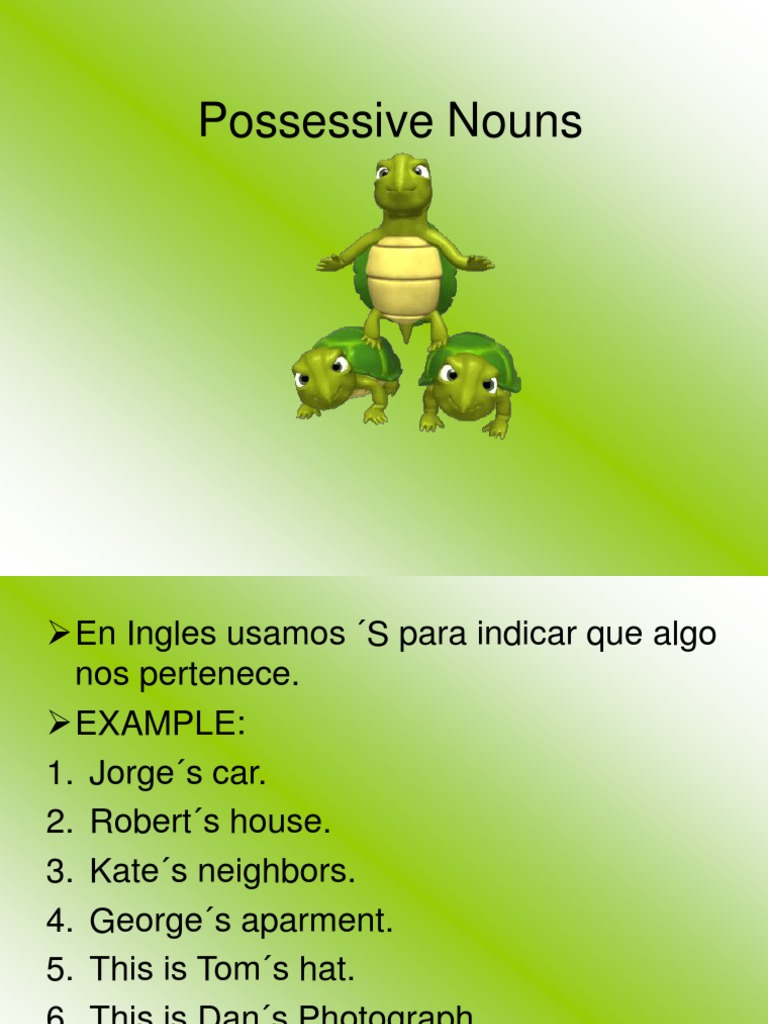 Understanding Possessive Nouns | PDF | Plural | Grammatical Number