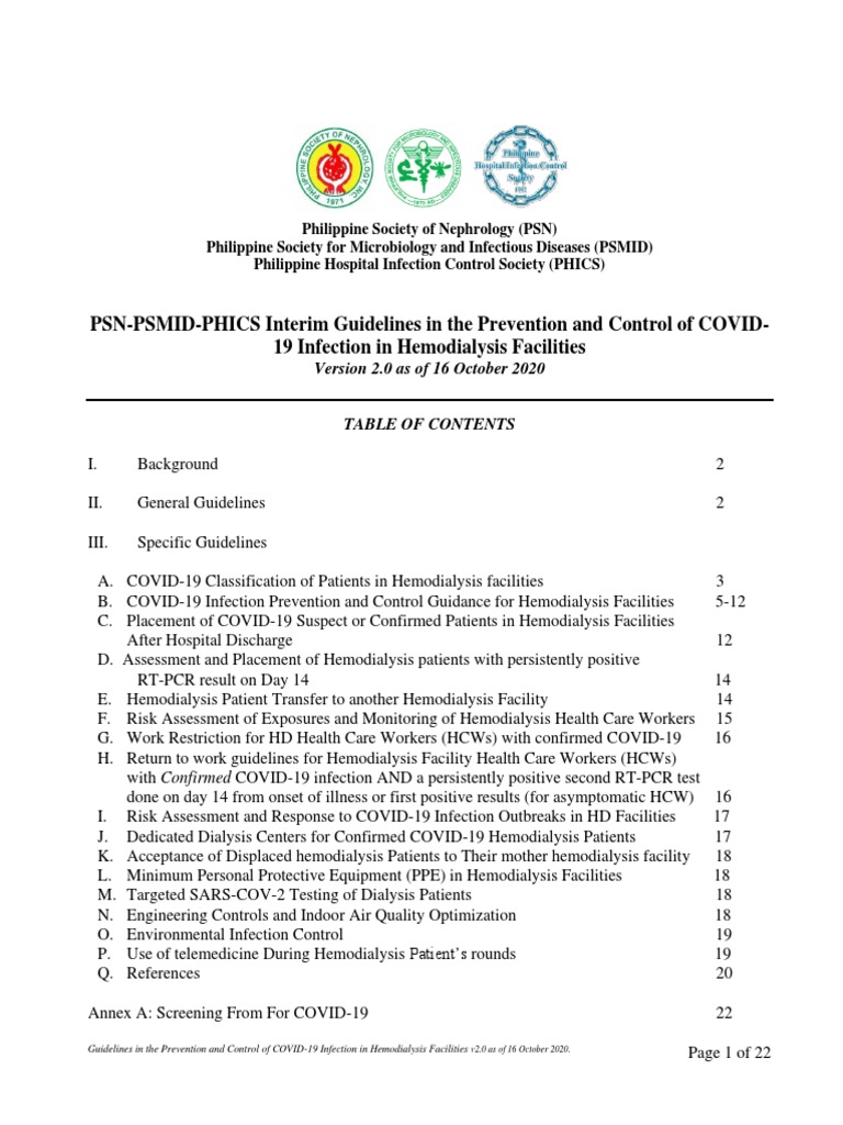 PSN PSMID PHICS Interim Guidelines in The Prevention and Control of ...