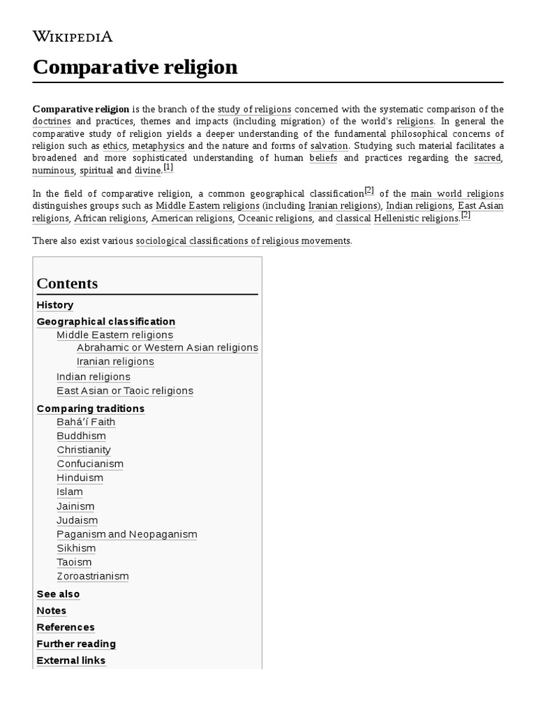Comparative Religion | PDF | Abrahamic Religions | Religious Faiths