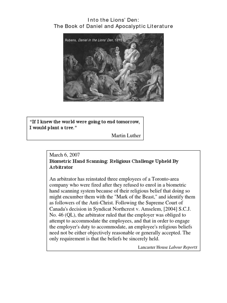 Understanding Apocalyptic Literature in Daniel | PDF | Book Of Daniel ...