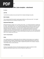 Banquet Head Chef Job Offer Letter | PDF | Hue | Employee Relations