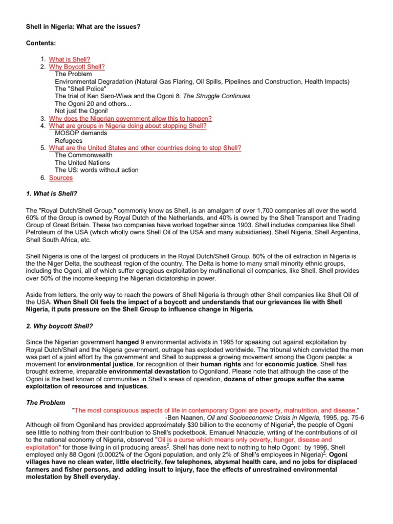What Is Shell? Why Boycott Shell? | PDF