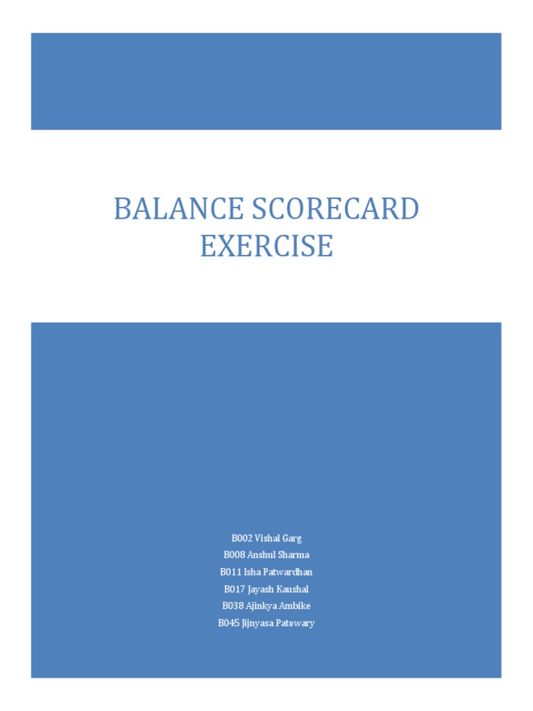 Pepsico Balance Scorecard | PDF | Sales | Pepsi Co