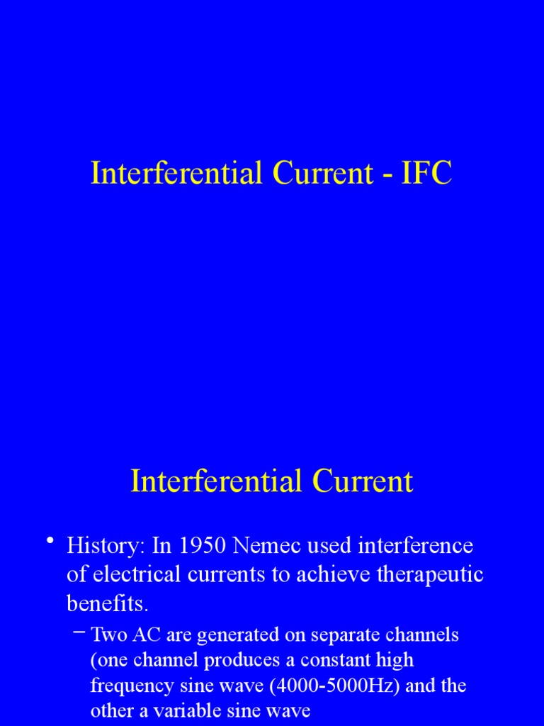 Interferential Current - IFC | PDF | Waves | Wavelength