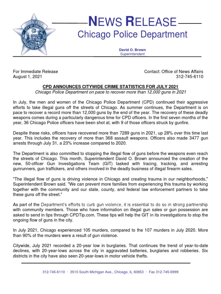 1 Aug 21 - Monthly Crime Email July 2021 5.38.50 PM | PDF | Chicago ...