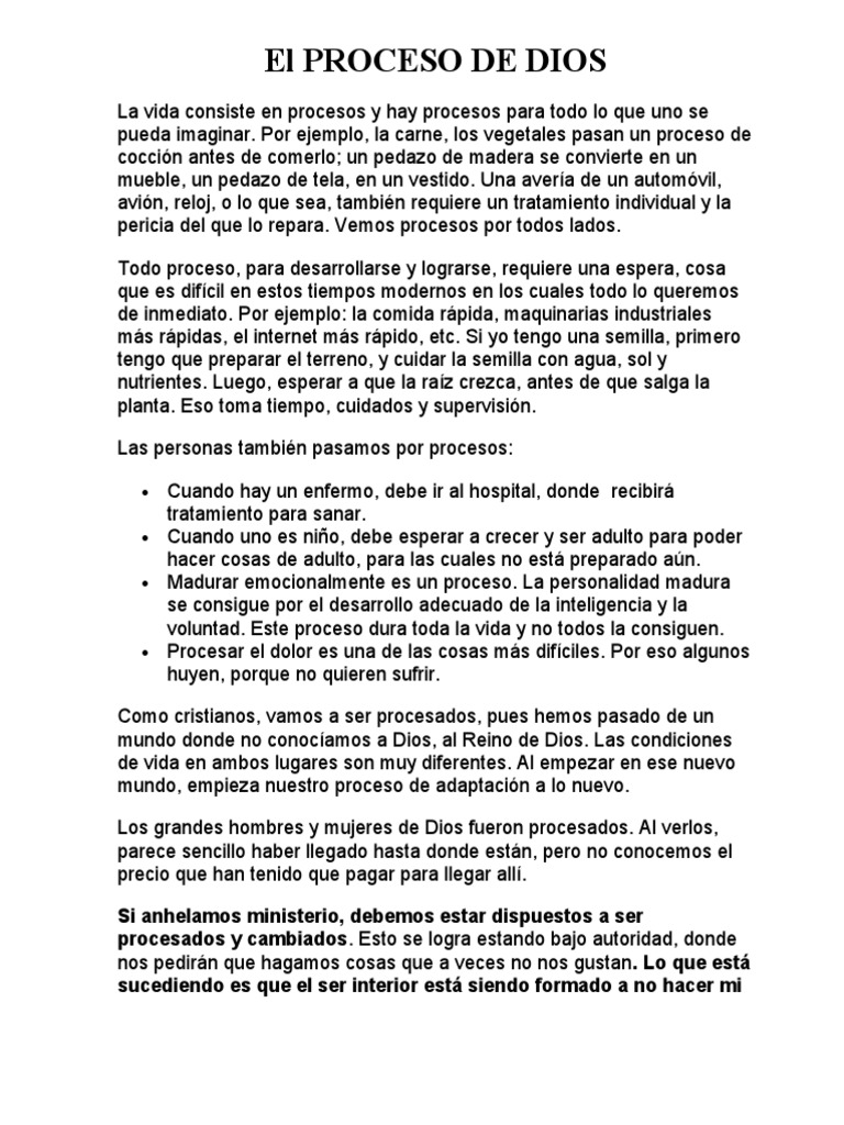 El PROCESO DE DIOS | PDF | La unción | Moisés