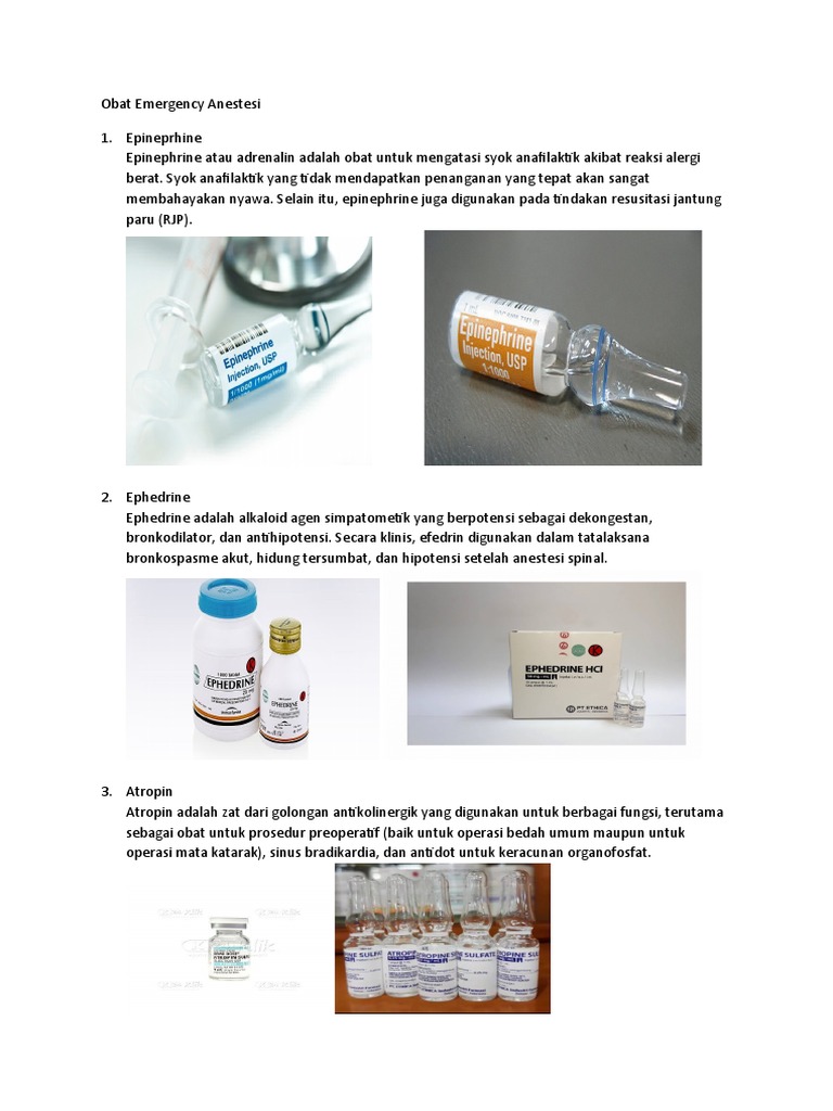 Obat Emergency Anestesi | PDF | Pengembangan Diri | Kesehatan Holistik