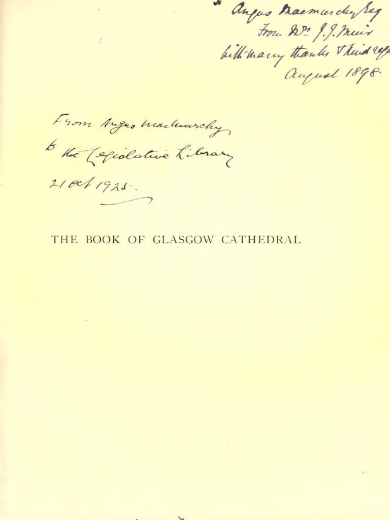 The Book of Glasgow Cathedral | PDF | Druid | Aisle