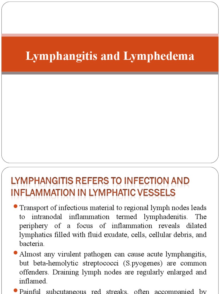 Lymphangitis and Lymphedema | PDF