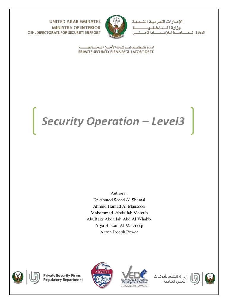 Security Operations - Level 3 | PDF | Fires | First Aid