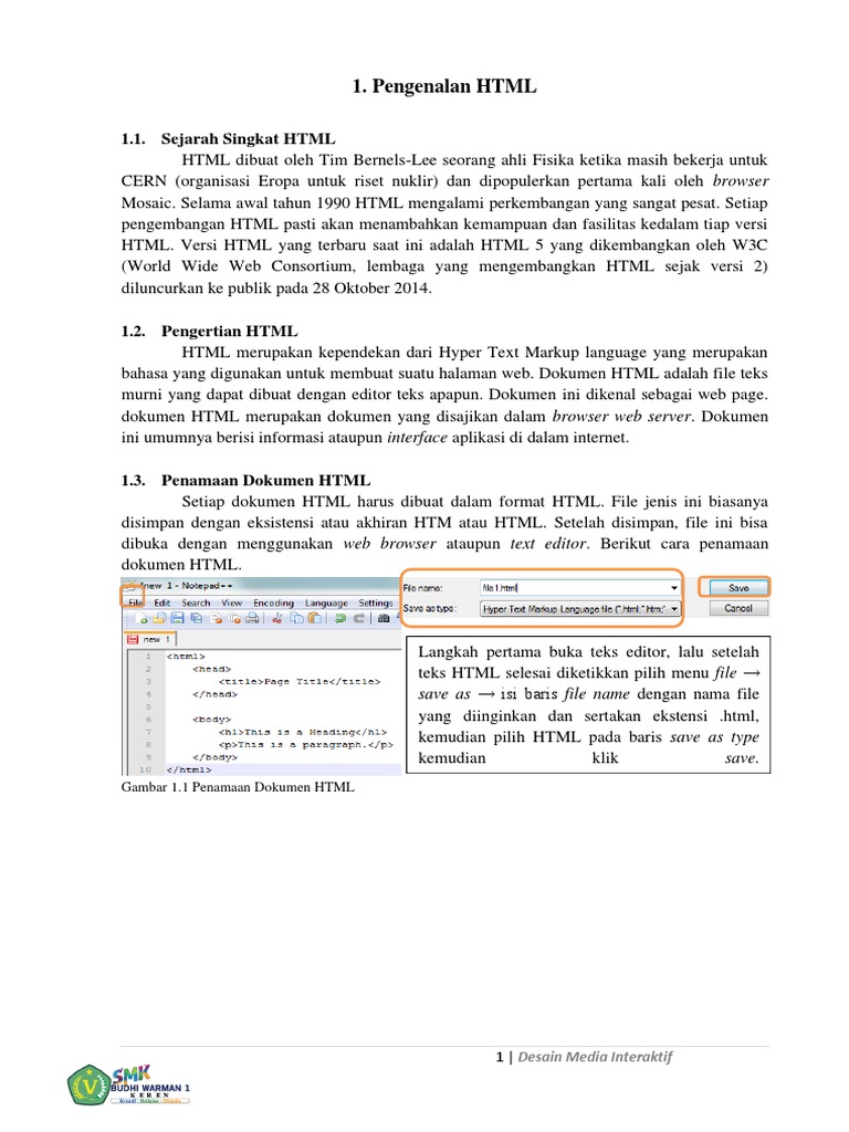 Dasar-Dasar Tag HTML | PDF