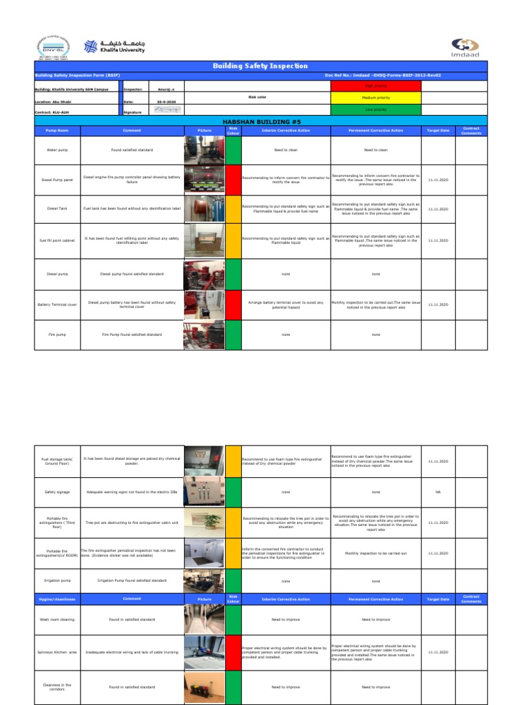Building Safety Inspection Report Khalifa University - SAN-28-10-2020 ...