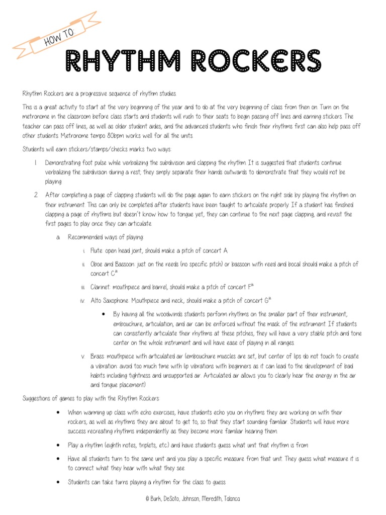 1 TM Rhythm Rockers How To | PDF | Musical Instruments | Aerophones