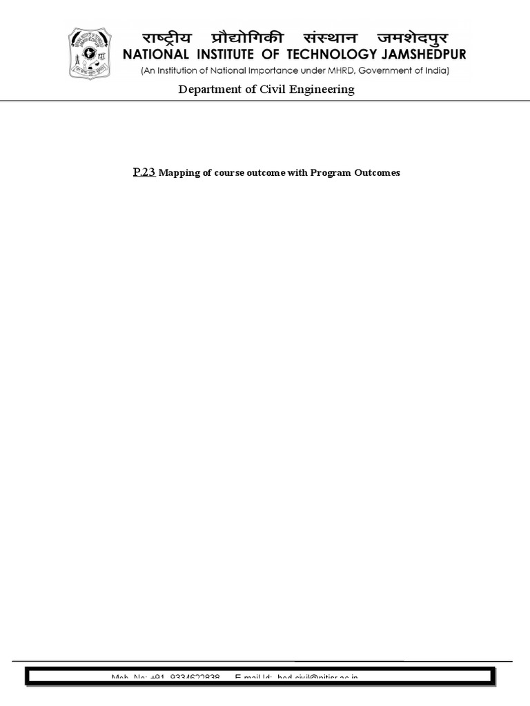 P23 Mapping of Course Outcome With Program Outcomes | PDF | Engineer ...