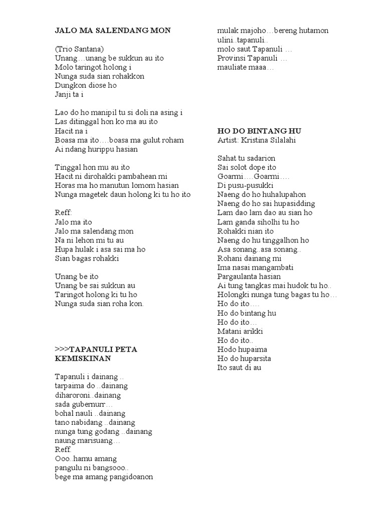 Teks Lagu | PDF | Seni & Disiplin Bahasa | Seni