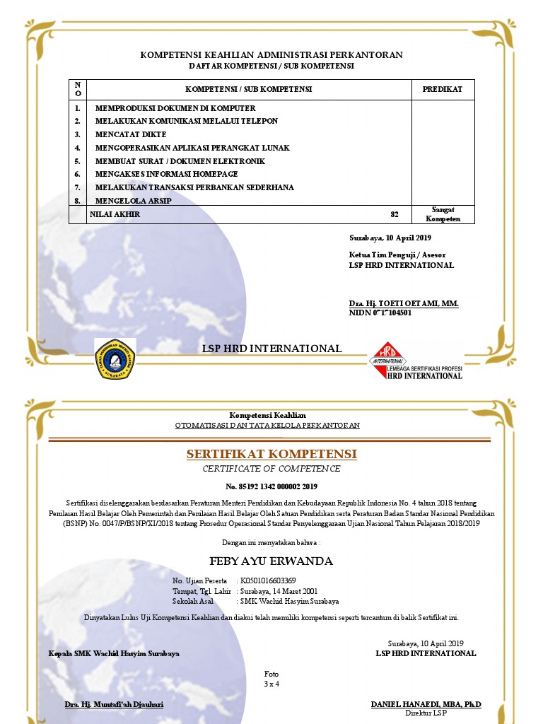 Sertifikat Ukk | PDF