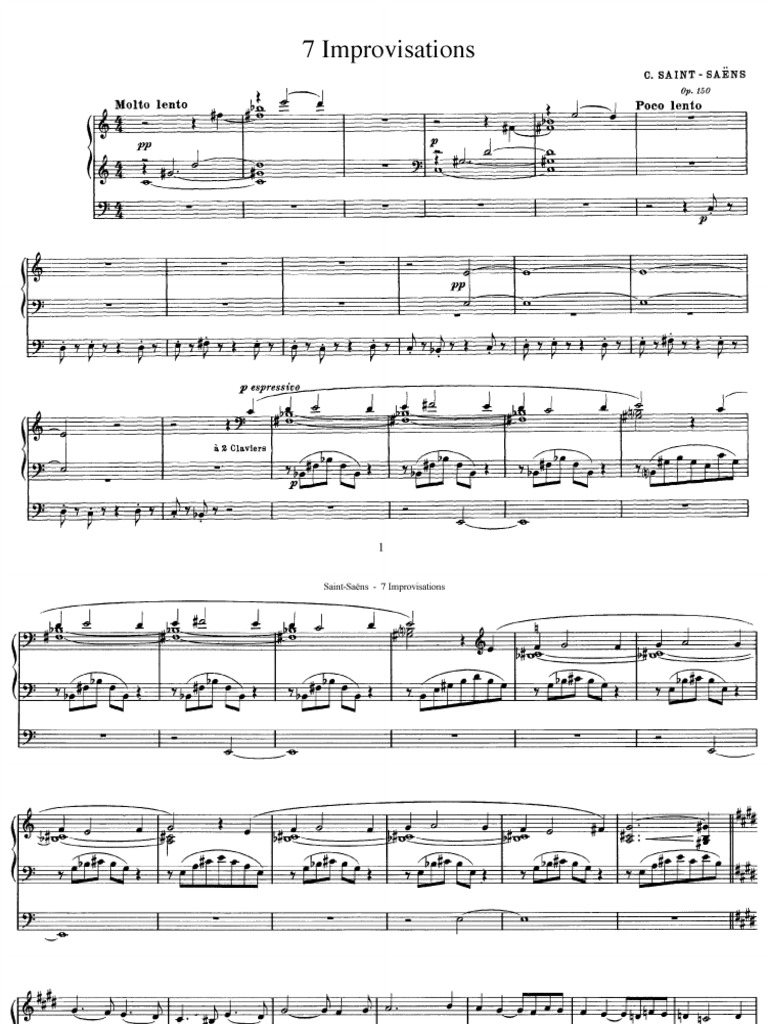 Saint Saens - 7 Improvisations Op. 150 | PDF