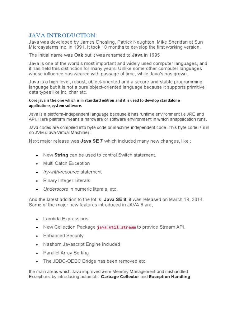 Core Java | PDF | Java Virtual Machine | Pointer (Computer Programming)