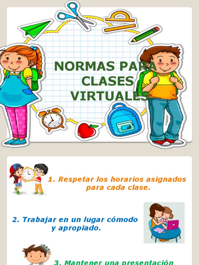 Normas para Clases Virtuales Efectivas | PDF | Salud y bienestar