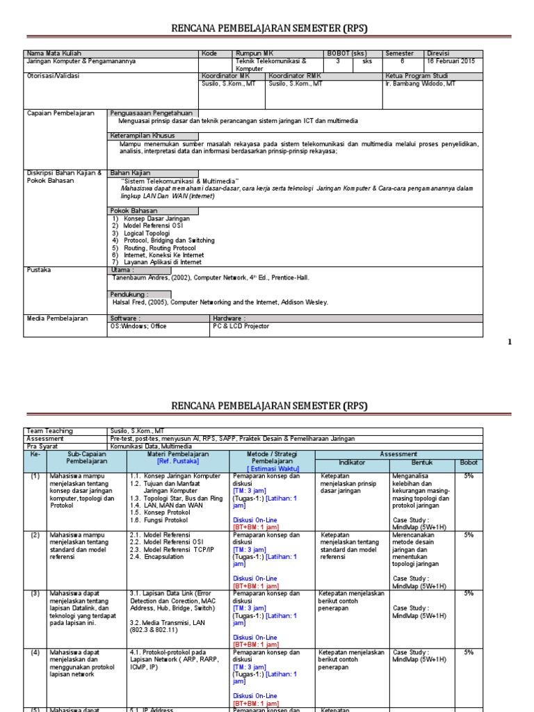 RPS Jaringan Komputer | PDF