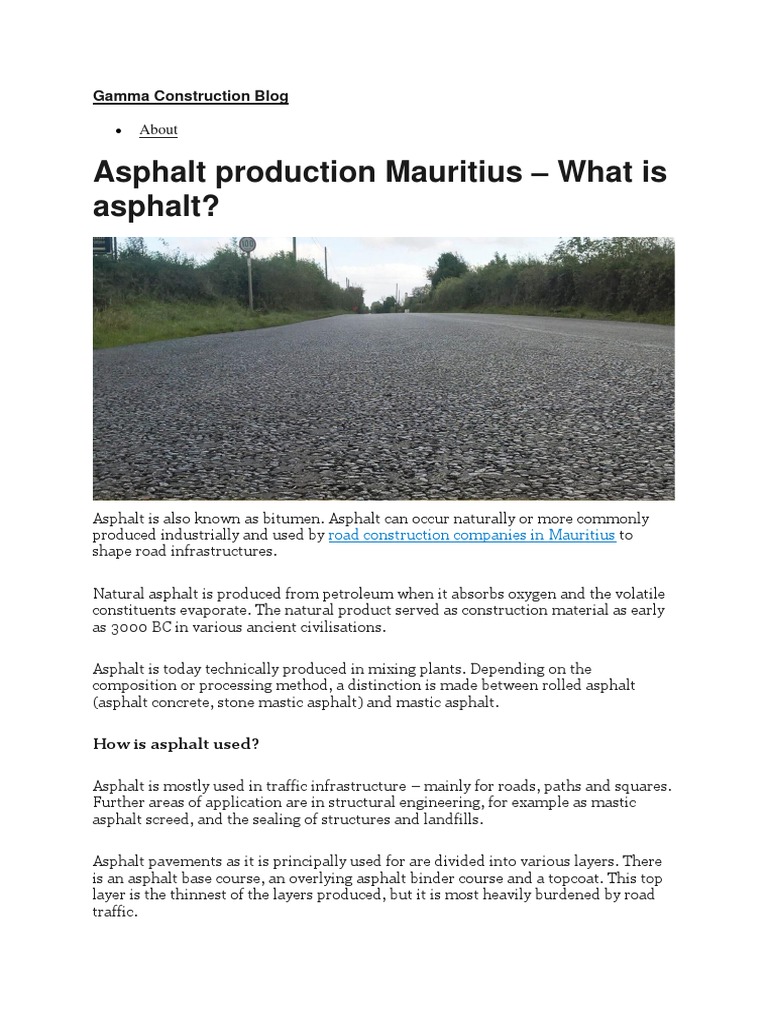 Gamma Construction Blog | PDF | Asphalt | Chemistry