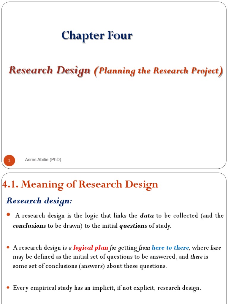 Chapter 4 - Research Design | PDF | Design Of Experiments | Experiment
