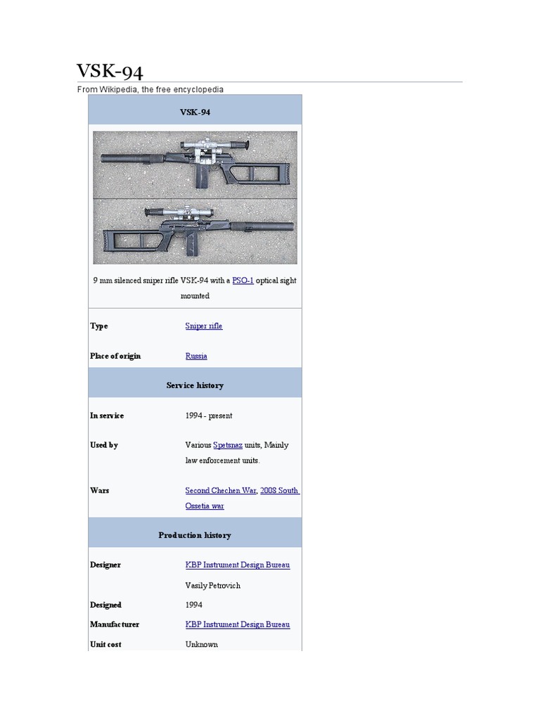 From Wikipedia, The Free Encyclopedia: 9 MM Silenced Sniper Rifle VSK ...