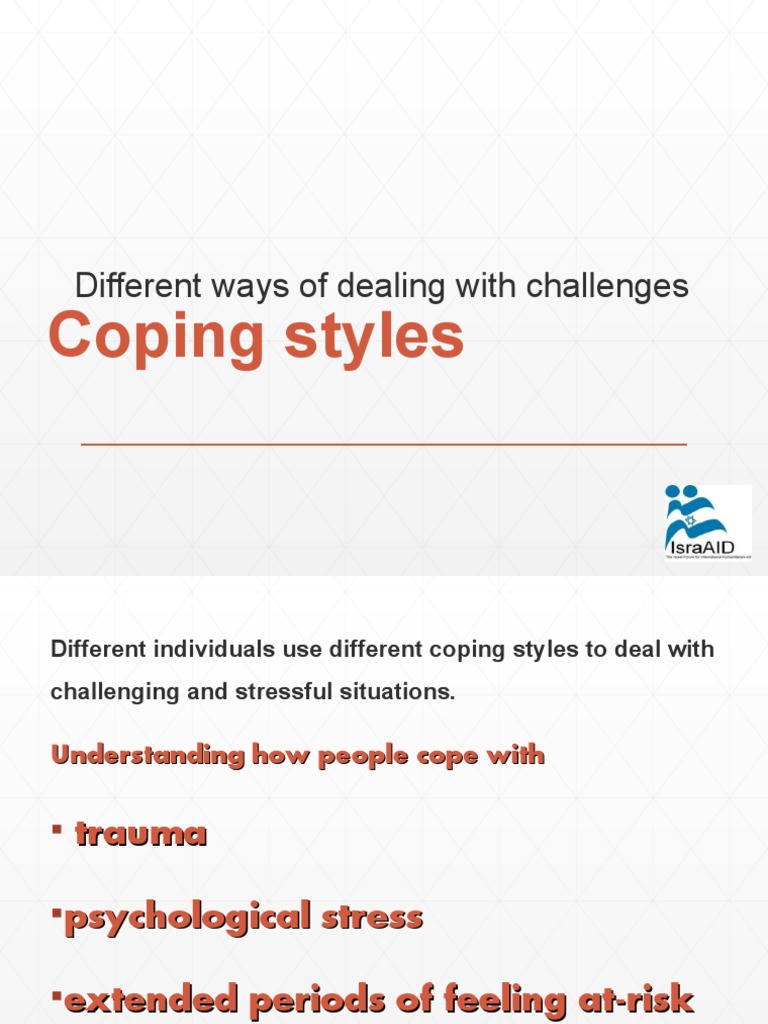 Coping Styles: Different Ways of Dealing With Challenges | PDF ...