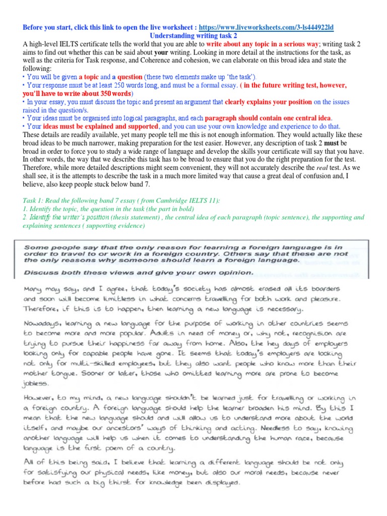IELTS Writing Task 2 Guide | PDF | International English Language ...