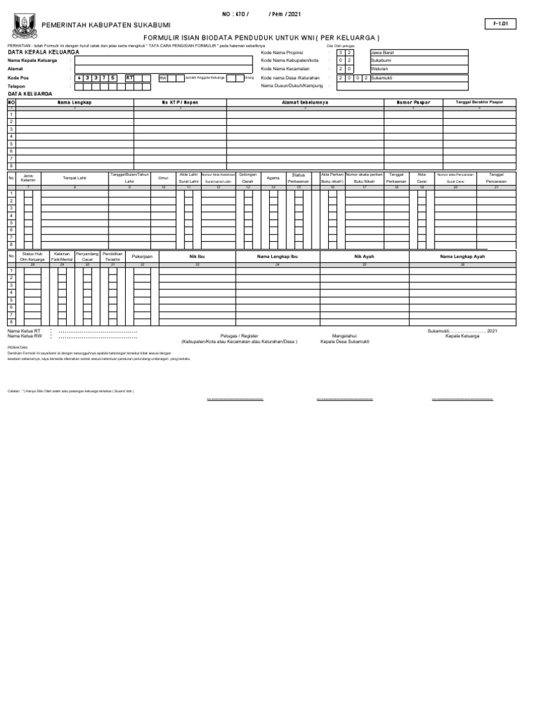 Format KK Dan KTP Lama Dan Baru | PDF
