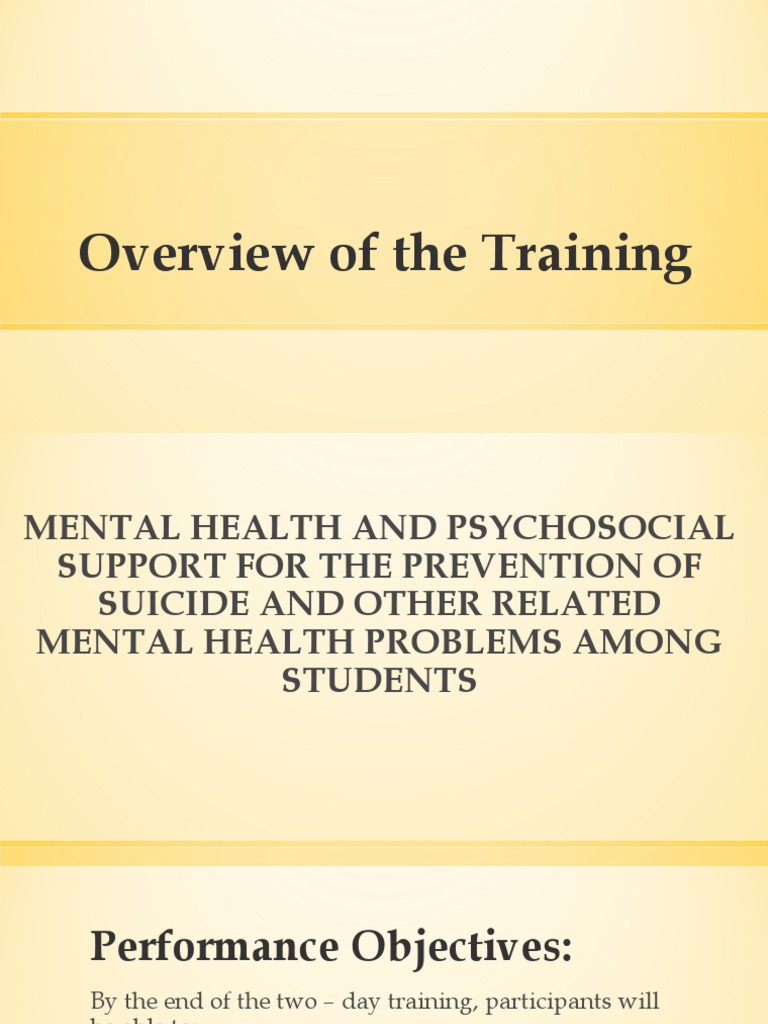 Training Overview | PDF