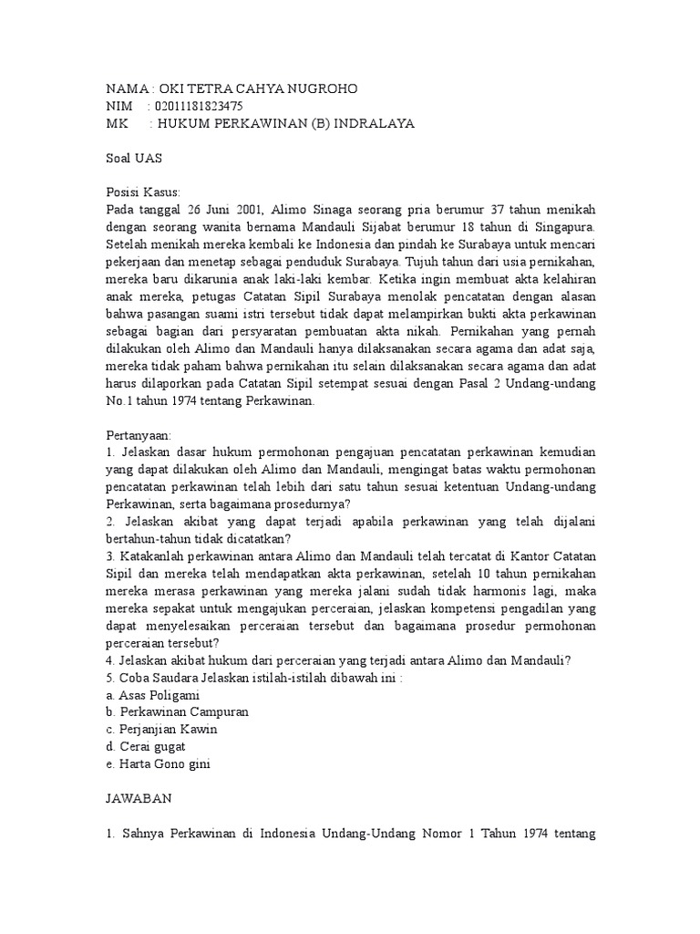 UAS Perkawinan | PDF