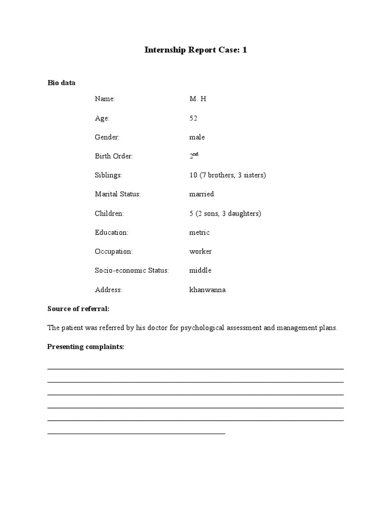 Counseling Report Format | PDF | Mental Disorder | Psychiatry