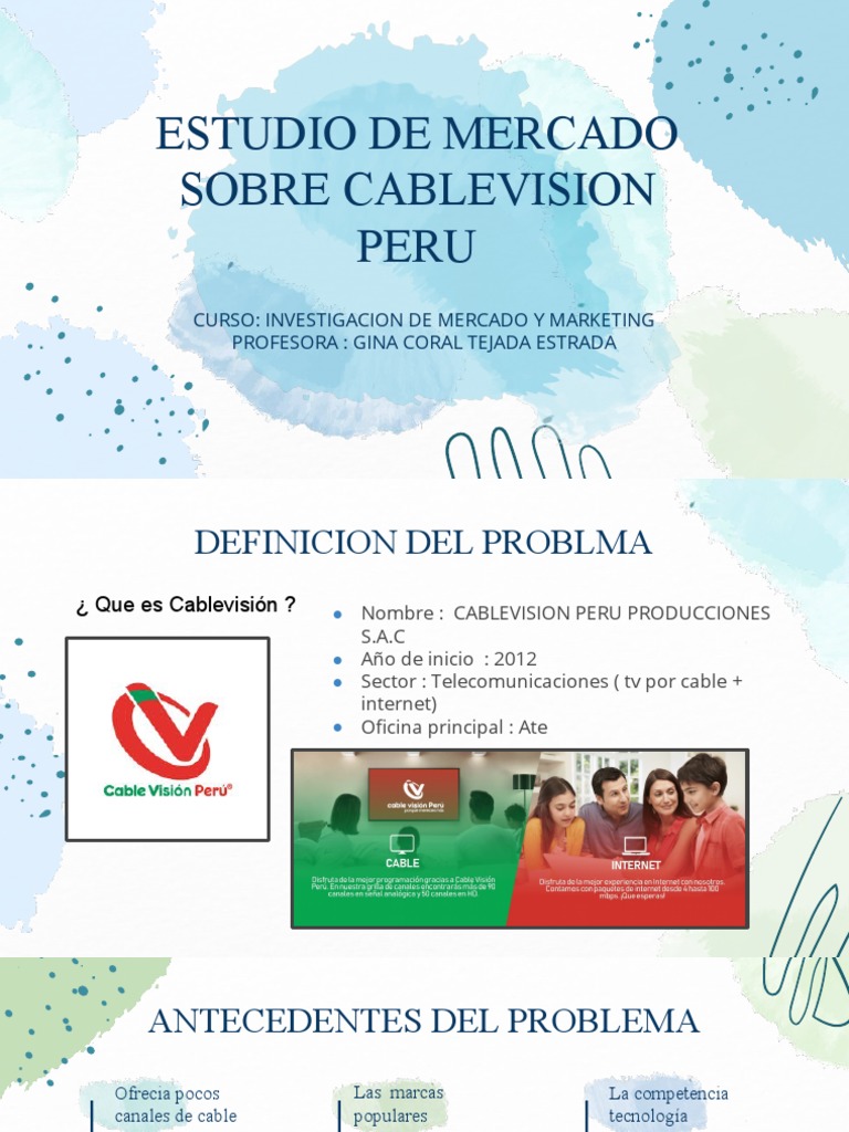 Estudio de Mercado CABLEVISION | PDF | Televisión por cable | Mercado ...