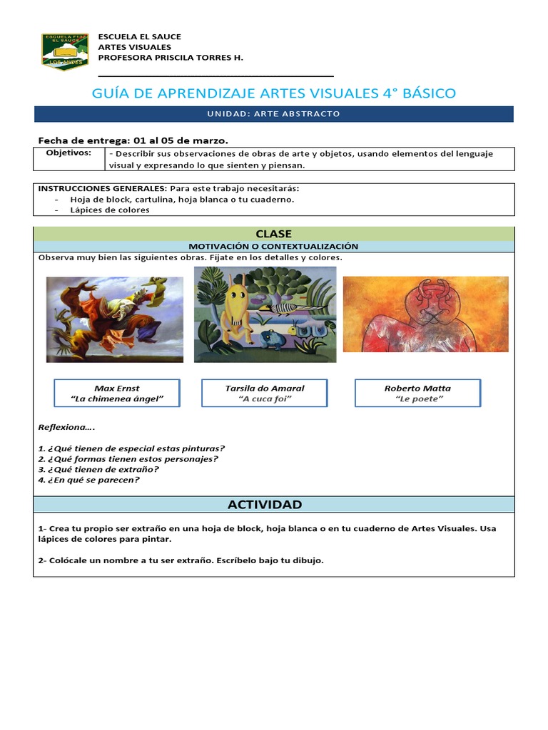 Guía-Arte-3º 01 03 2021 | PDF