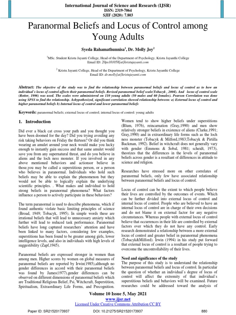 Paranormal and Locus Paper 1 | PDF | Paranormal | Superstitions