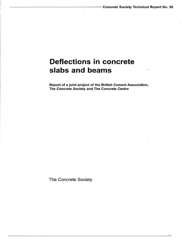 Deflections in Concrete Slabs and Beams (Technical Report No. 58) | PDF