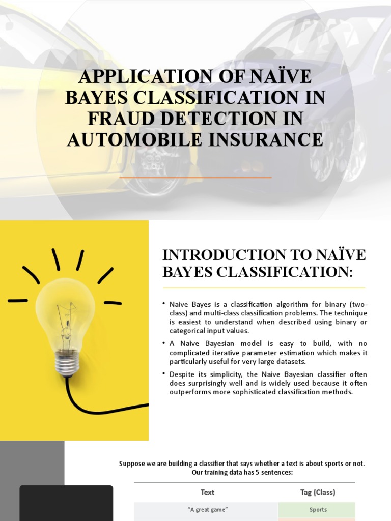 Application of Naïve Bayes Classification in Fraud Detection | PDF ...