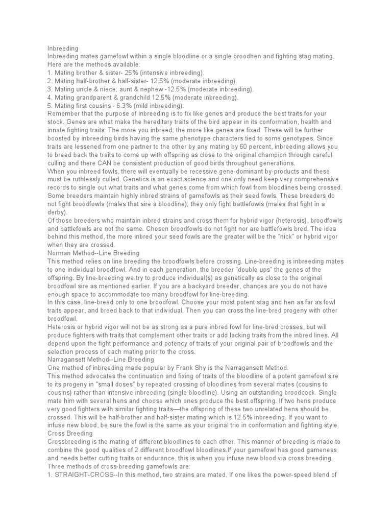 Perkawinan Ayam | PDF | Inbreeding | Breeding