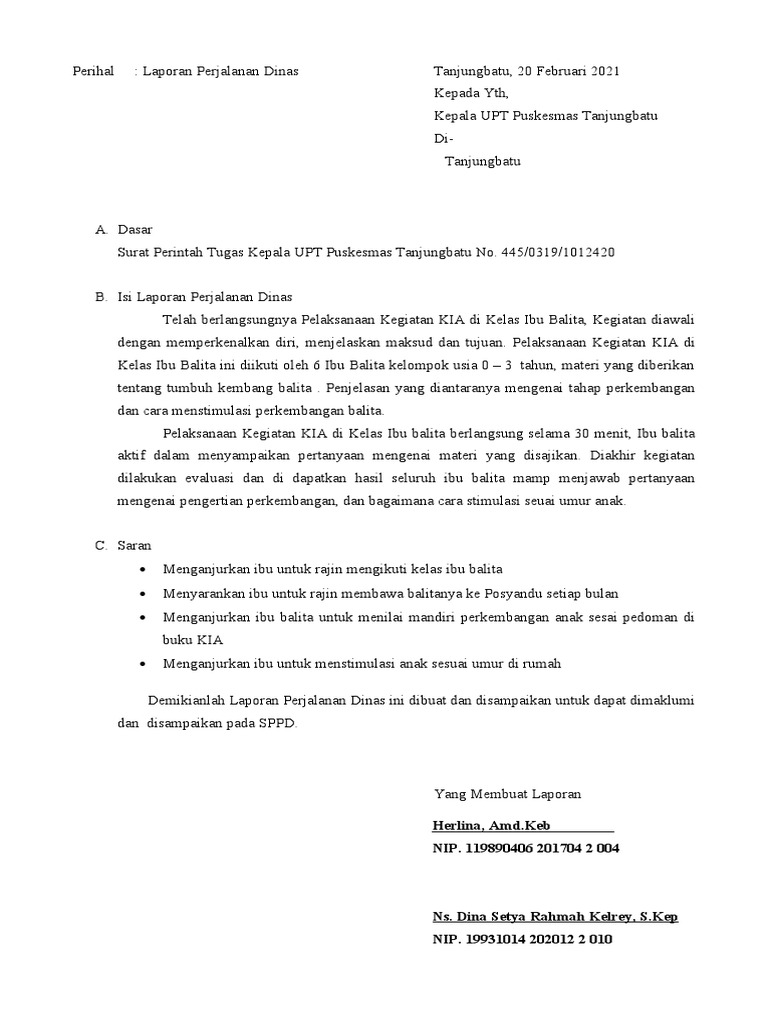 LPD Kelas Ibu Balita - Februari 2021 | PDF