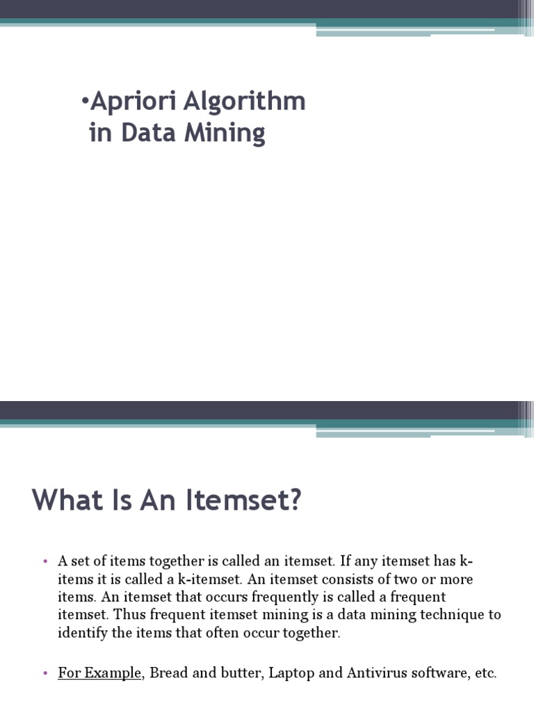 Apriori Algorithm | PDF | Information Technology Management | Computer Data