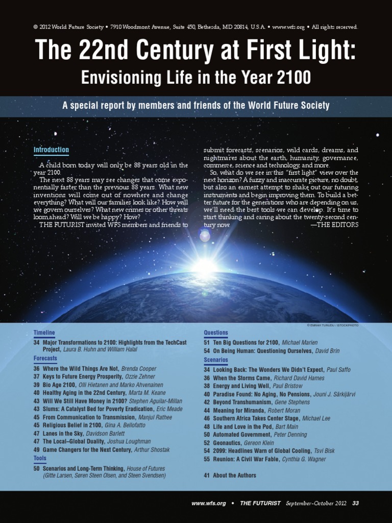 The 22nd Century at First Light:: Envisioning Life in The Year 2100 ...