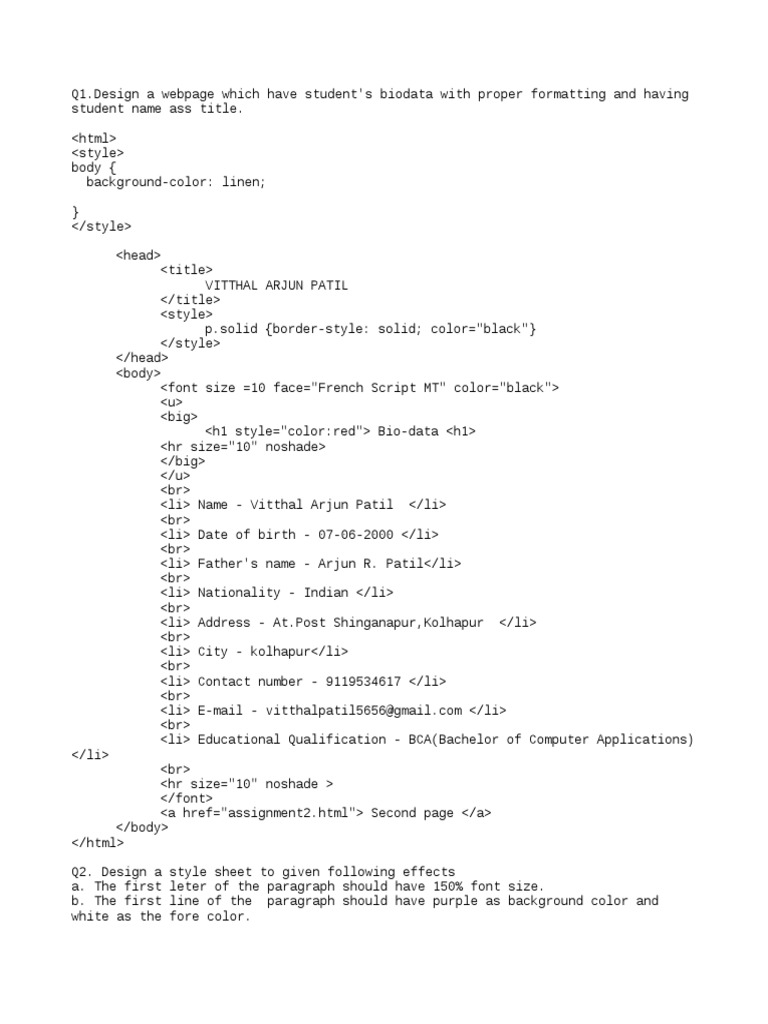 Practical Question C# | PDF | C Sharp (Programming Language) | Computer ...