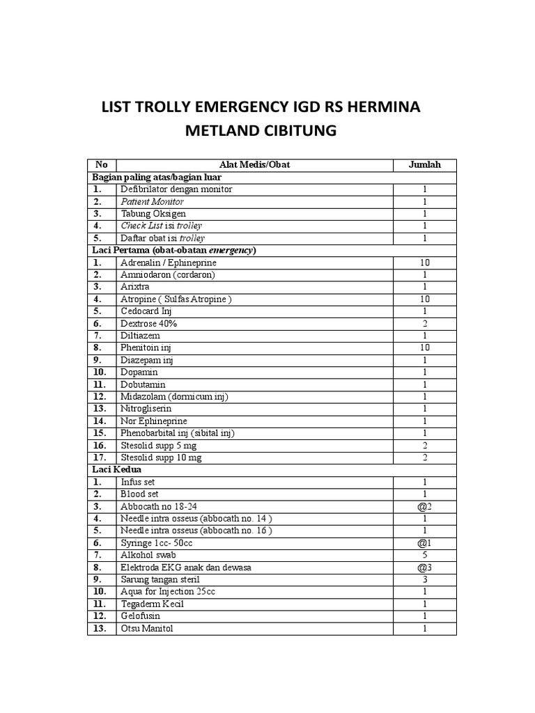 List Trolly Emergency Igd Rs Hermina Metland Cibitung: Patient Monitor ...