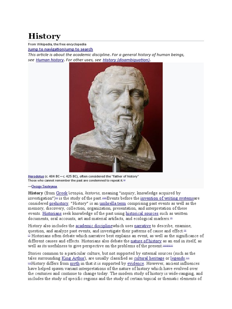 History: Human History History (Disambiguation) | PDF | Social History ...