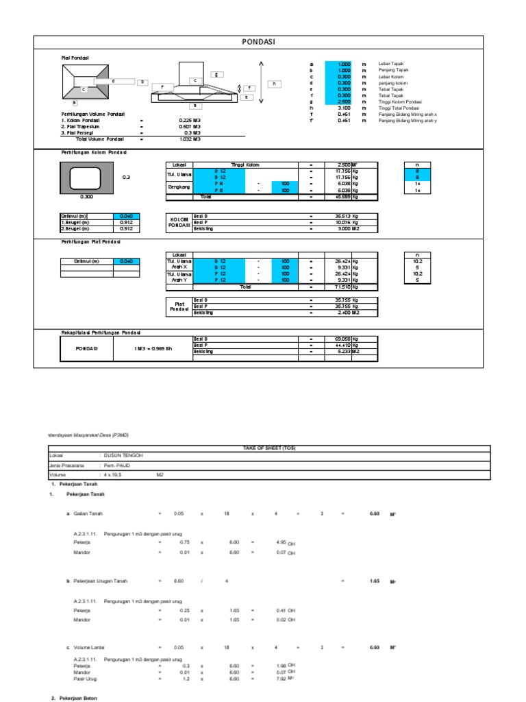 Format Backup Data Proyek Konstruksi | PDF