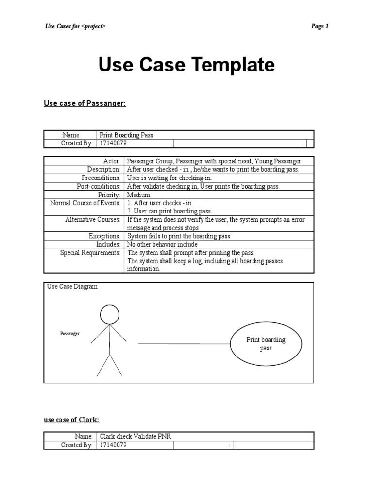 Use Case Template | PDF | Use Case | Software Engineering