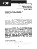 Escrito Solicitando Cause Ejecutoria Sentencia | PDF