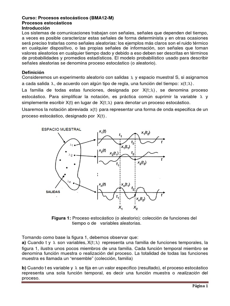 Introducción a Procesos Estocásticos | PDF | Estocástico | Variable ...
